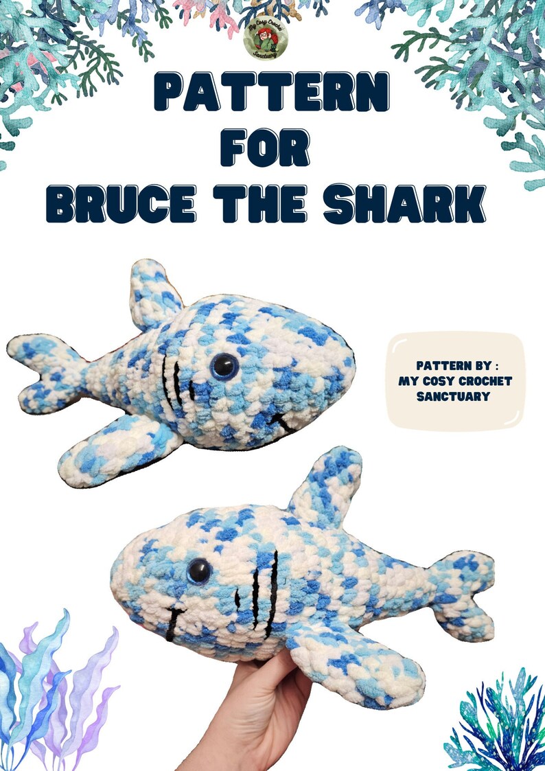 PDF Pattern for Bruce the Shark - Etsy