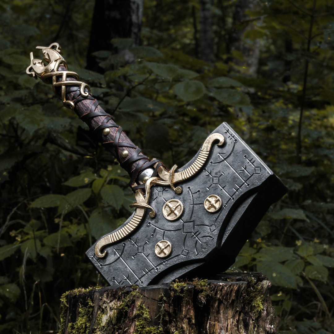 Real Hand Replica of Thor's Hammer From God of War, A Metal Replica of ...