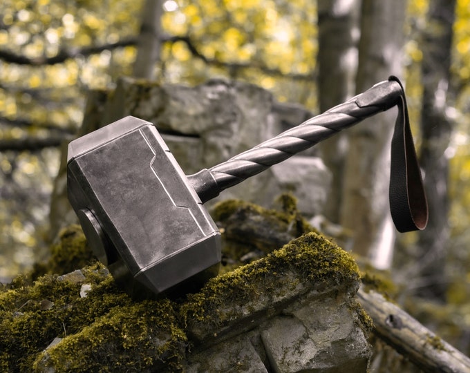 Hand Forged Mjolnir Hammer, Hand Forged Thor's Steel Hammer, Forged ...