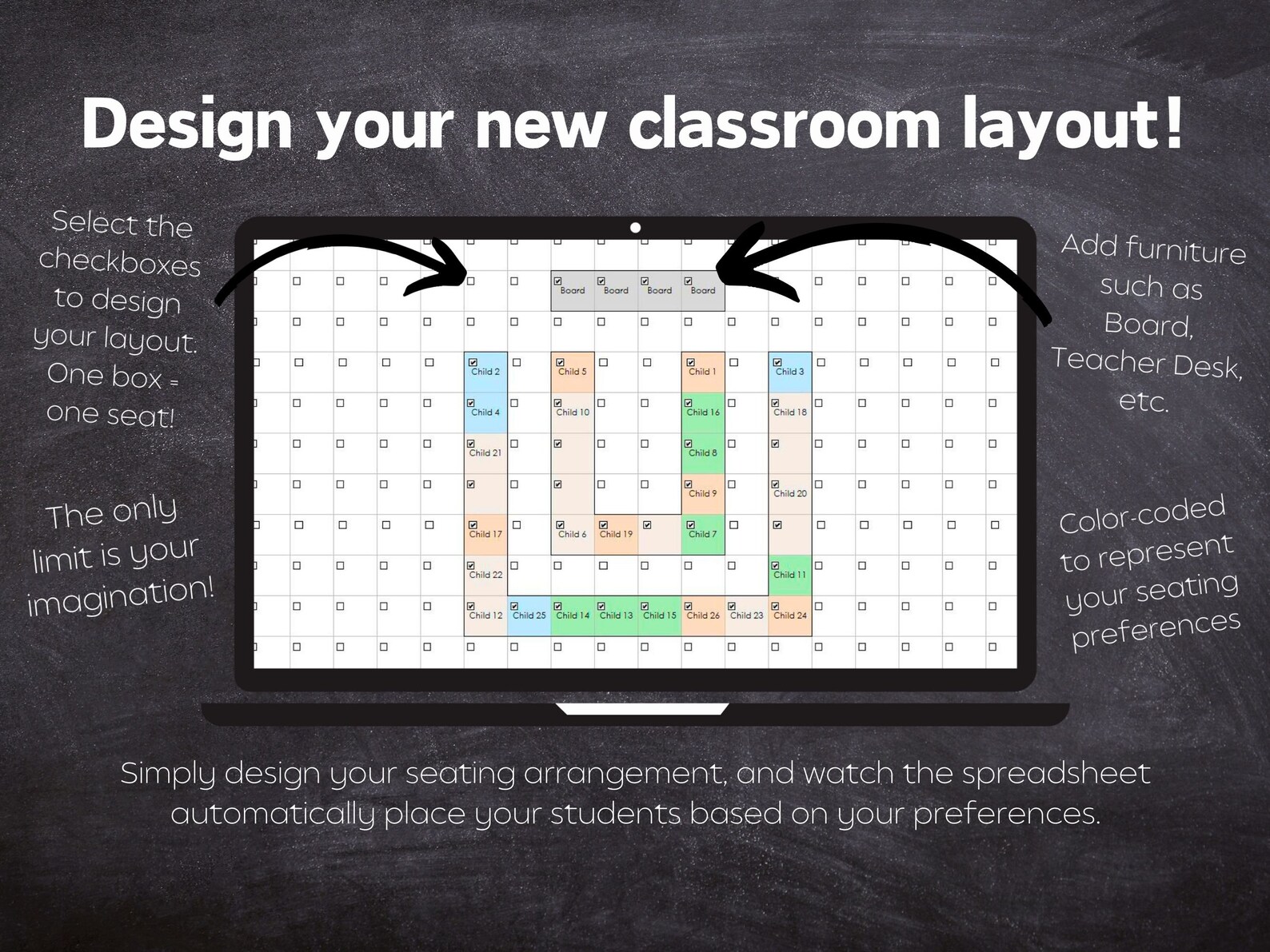 Automated Classroom Seating Plan Tool - Customizable Seating Chart ...