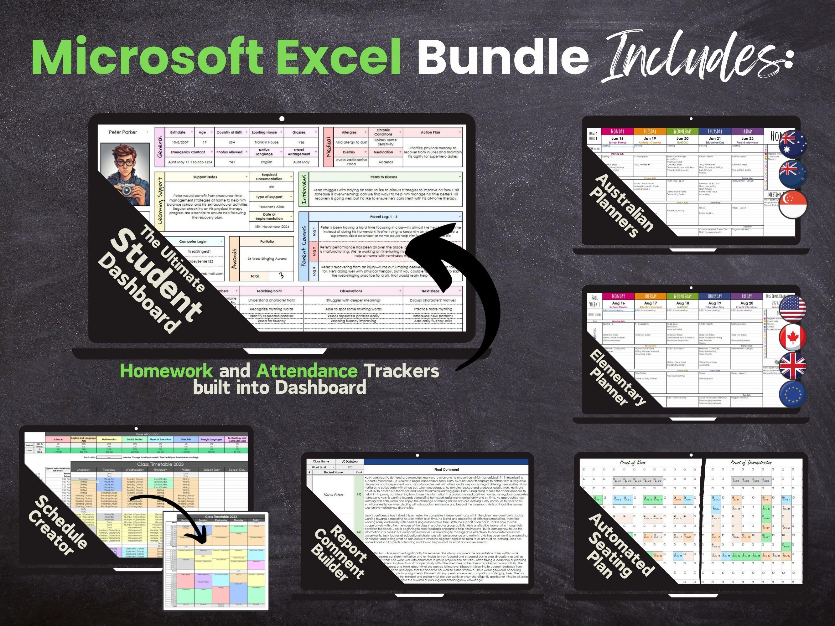 Microsoft Excel Back to School Bundle - Teacher Organization 2025 - Etsy