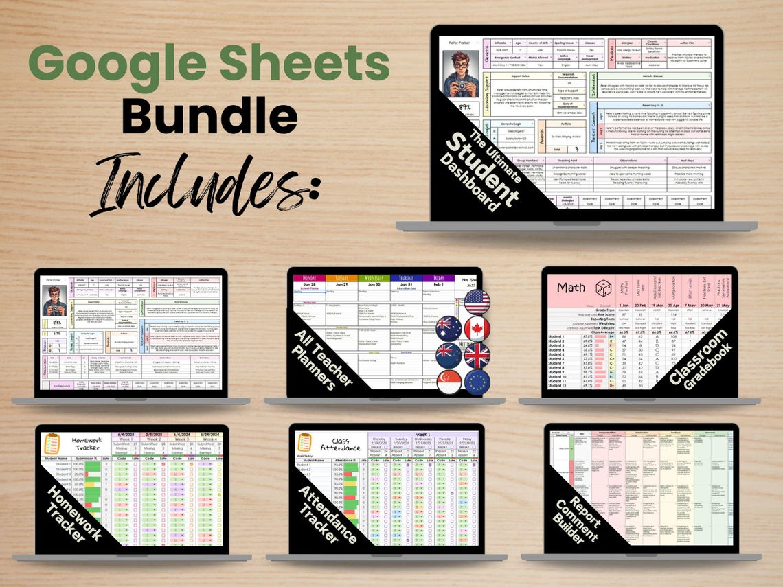 Google Sheets Back to School Bundle - Teacher Organization 2026 - Etsy