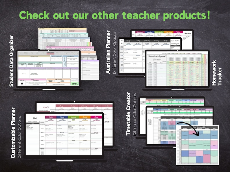 Teacher Homework and Assignment Tracker Spreadsheet Microsoft Excel ...