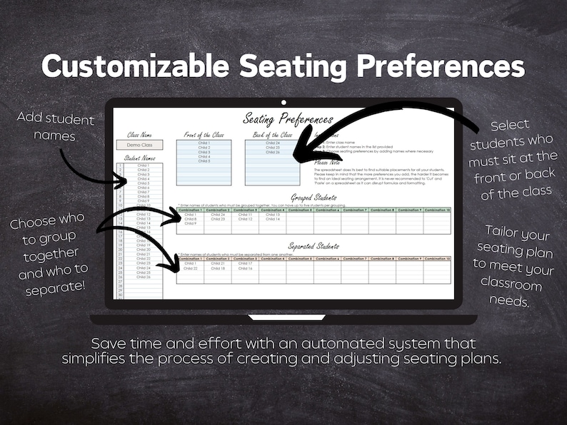 Automated Classroom Seating Plan Tool - Customizable Seating Chart ...
