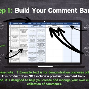 Teacher Report Comment Builder / Blank Editable Template for Google ...