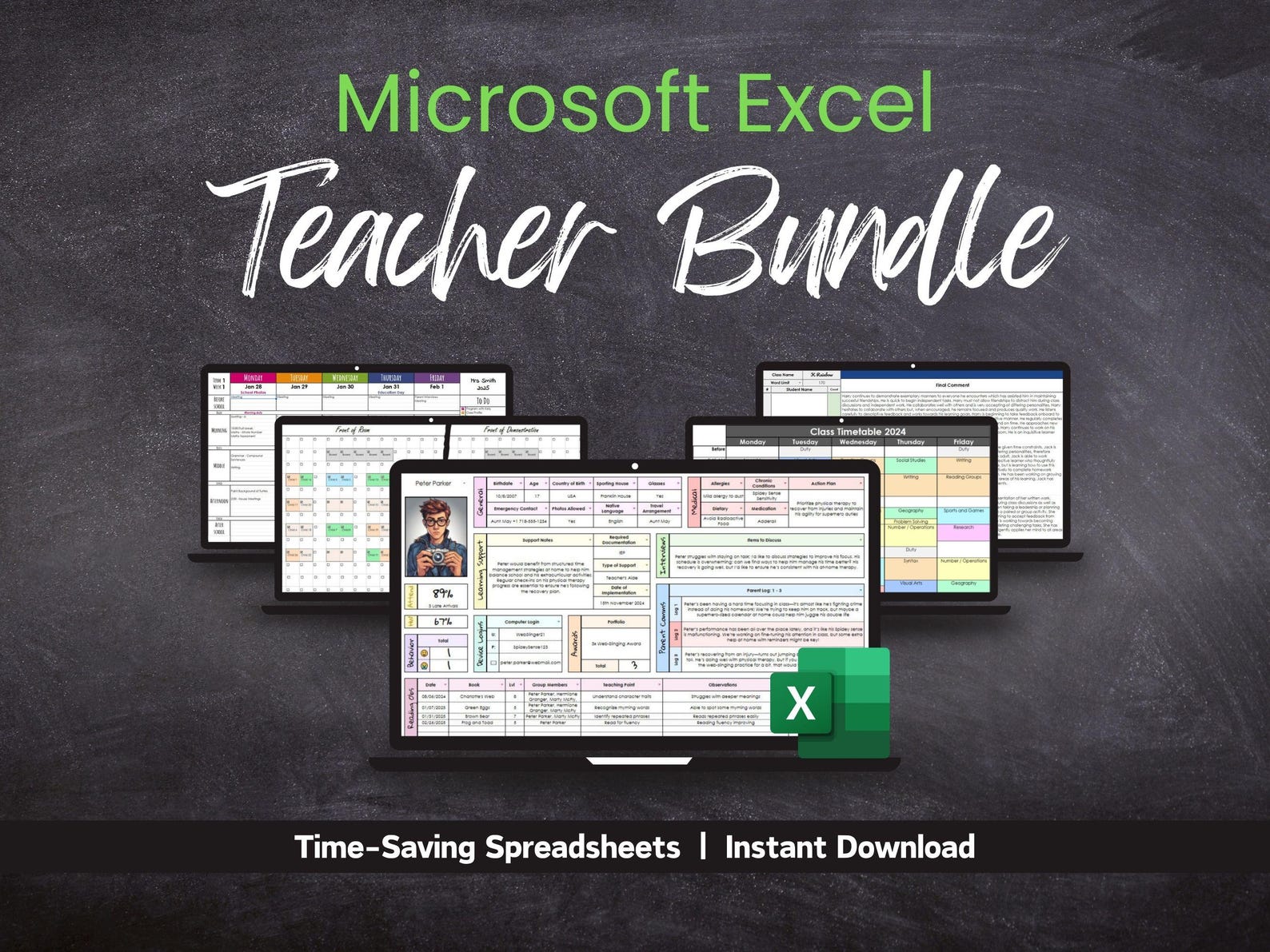 Microsoft Excel Back to School Bundle - Teacher Organization 2025 - Etsy