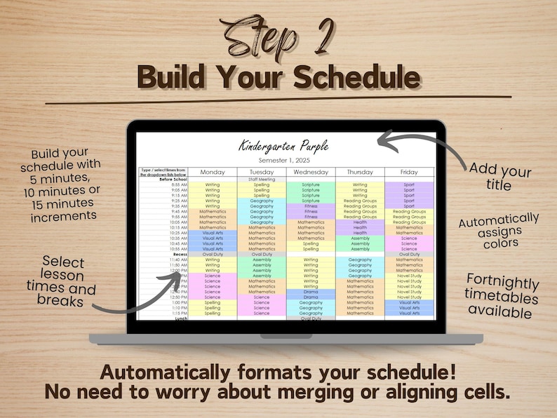 Teacher Schedule Creator | Timetable Calculator | | Digital & Printable ...