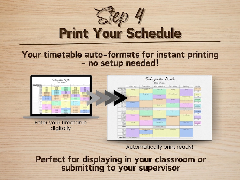 Teacher Schedule Creator | Timetable Calculator | | Digital & Printable ...
