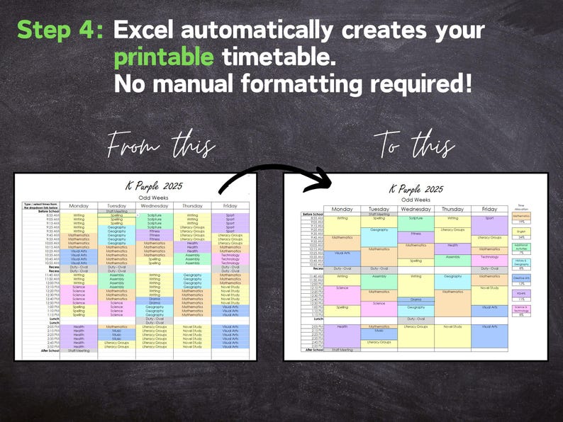 Teacher Timetable Calculator | Schedule Creator | Digital & Printable ...