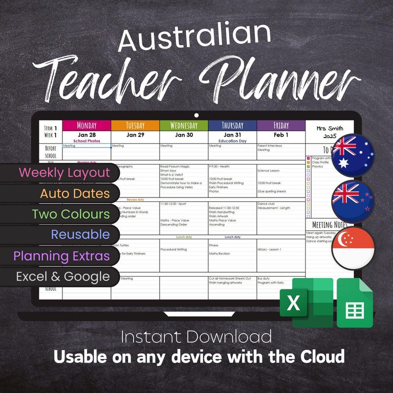 Teacher Planner - Etsy