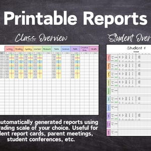 Teacher Gradebook for Google Sheets & Excel | Track 40 Students Across ...