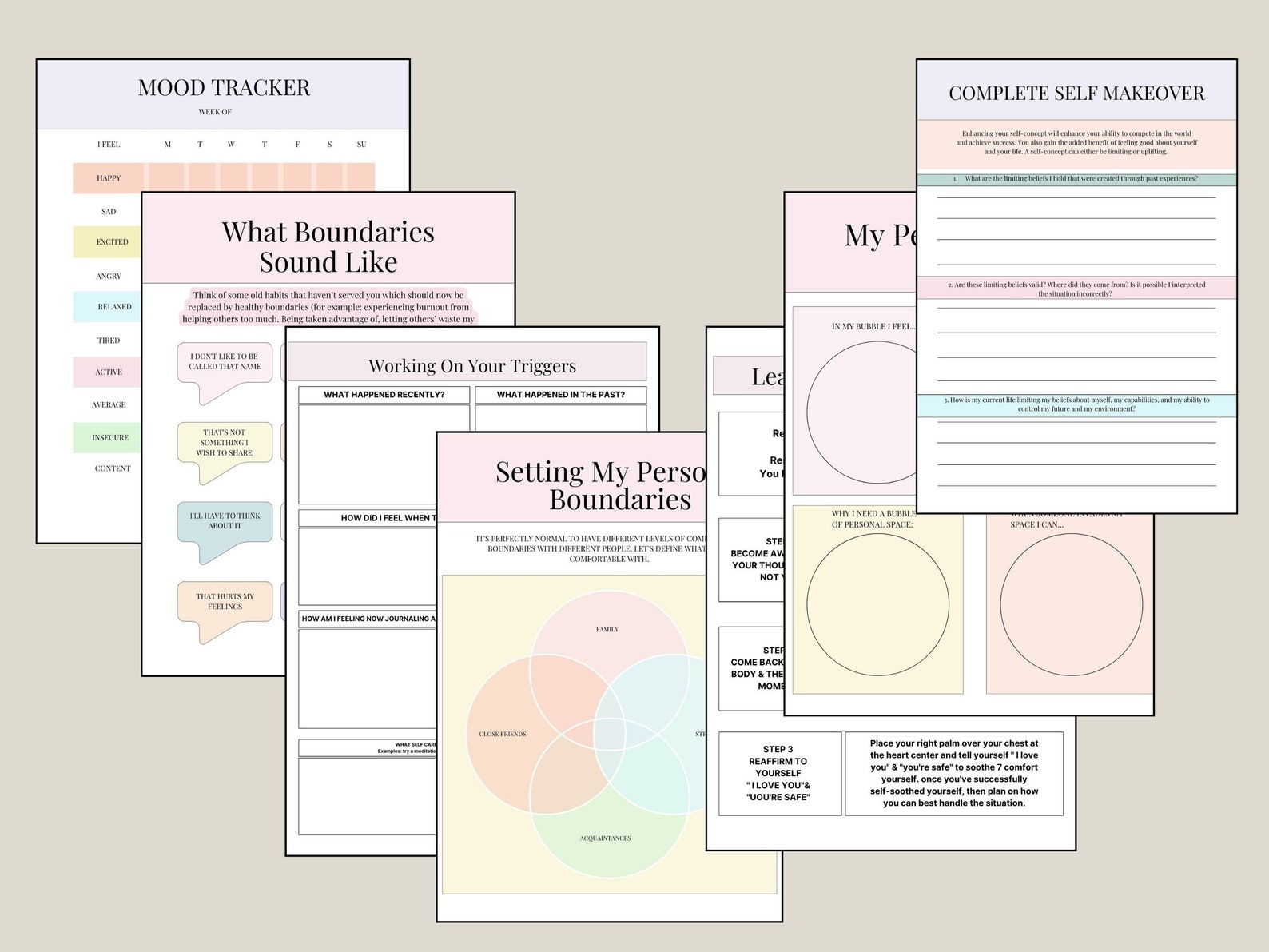 Teen Therapy Mega Worksheet Bundle, Therapist Journal Anxiety ...