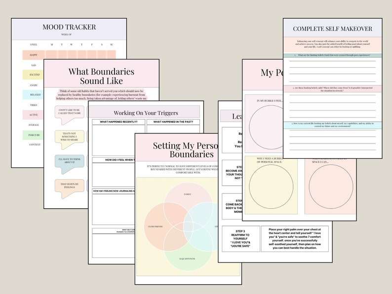 Teen Therapy Mega Worksheet Bundle, Therapist Journal Anxiety ...