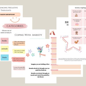Teen Therapy Mega Worksheet Bundle Therapist Journal Anxiety - Etsy
