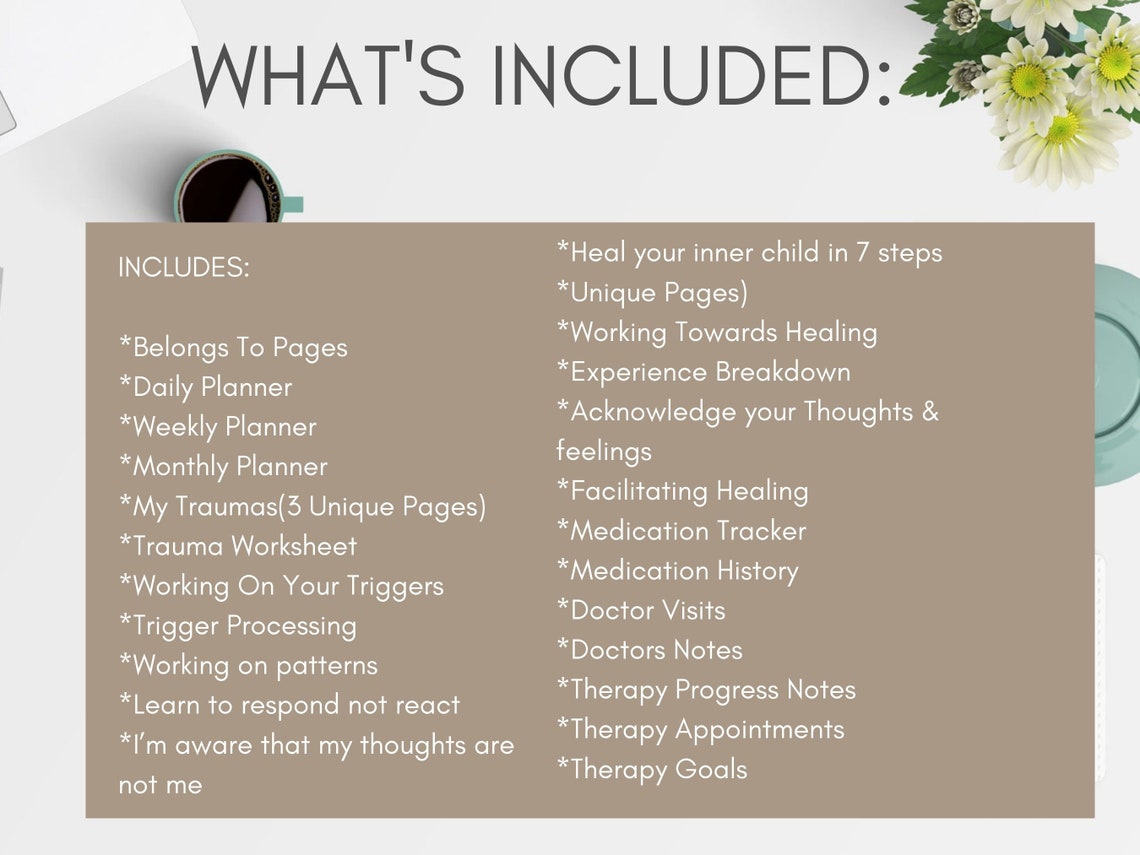 Trauma and PTSD Processing Workbook, Trauma Worksheets, Therapy ...