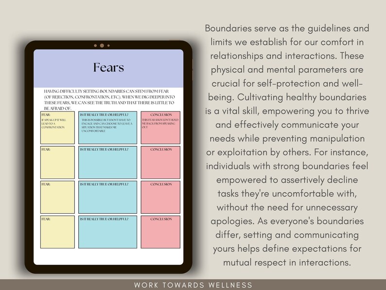 Boundaries Workbook, DBT Bundle, Boundaries Worksheets, Therapy Office ...