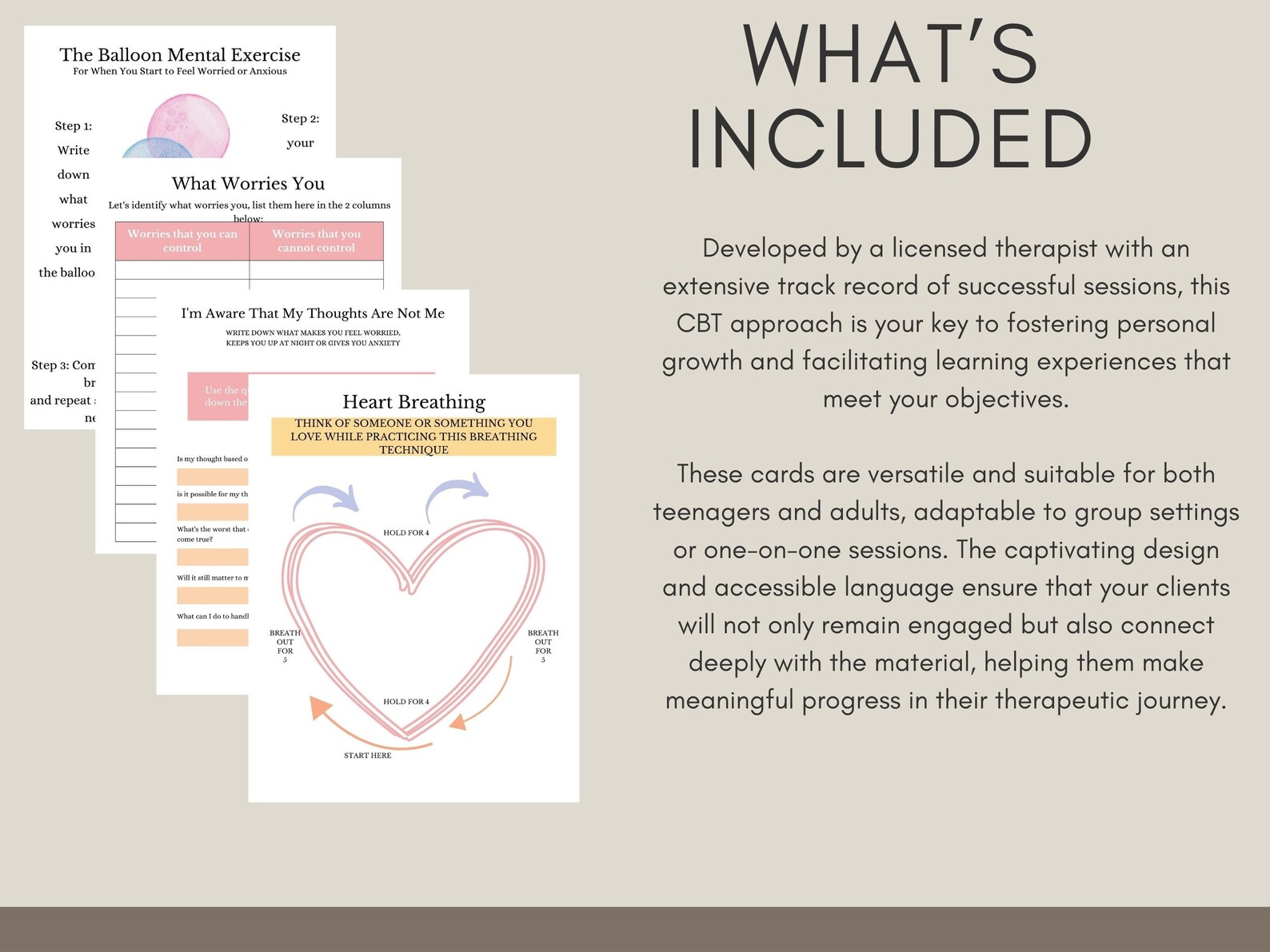 CBT Worksheets for Anxiety, CBT Interventions for Teens and Adults ...