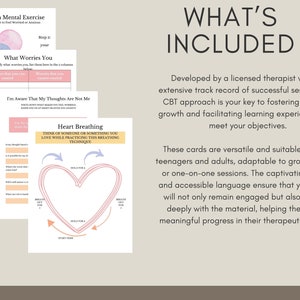 CBT Coping Cards: Anxiety & Self-care Worksheets (canva Editable, PDF ...