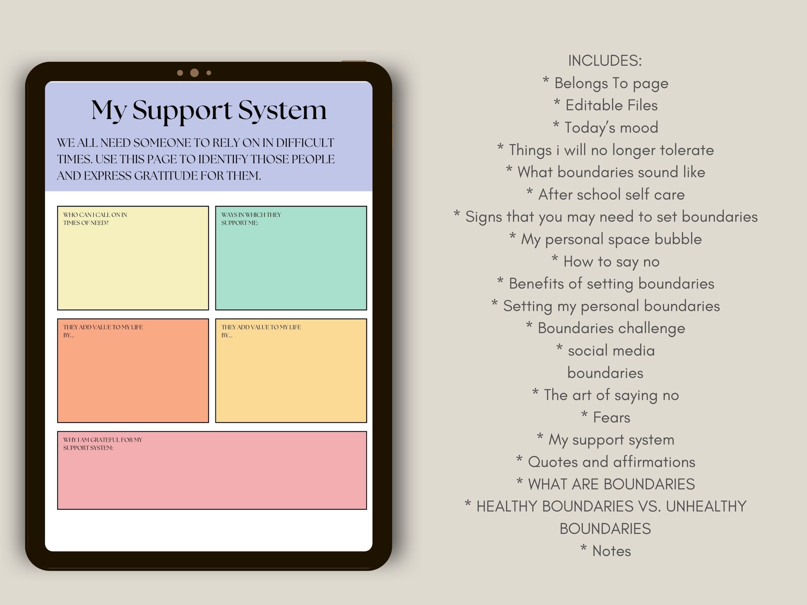 Boundaries Workbook, DBT Bundle, Boundaries Worksheets, Therapy Office ...