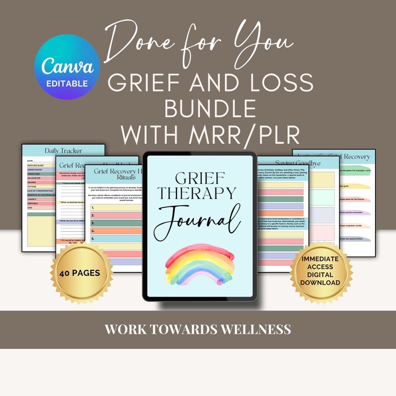 Grief Therapy Workbook: Coping Skills & Rituals (40 Pages) (PDF) - Etsy