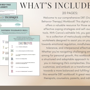 DBT Bundle, DBT Worksheets, DBT Cheat Sheet, Dbt Handout, Dbt Skills ...
