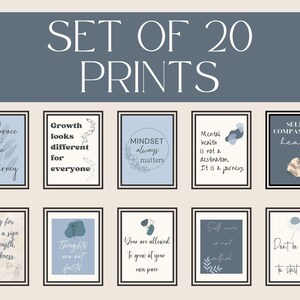 Therapist Office Decor Posters: Mental Health Art Print Bundle (digital ...