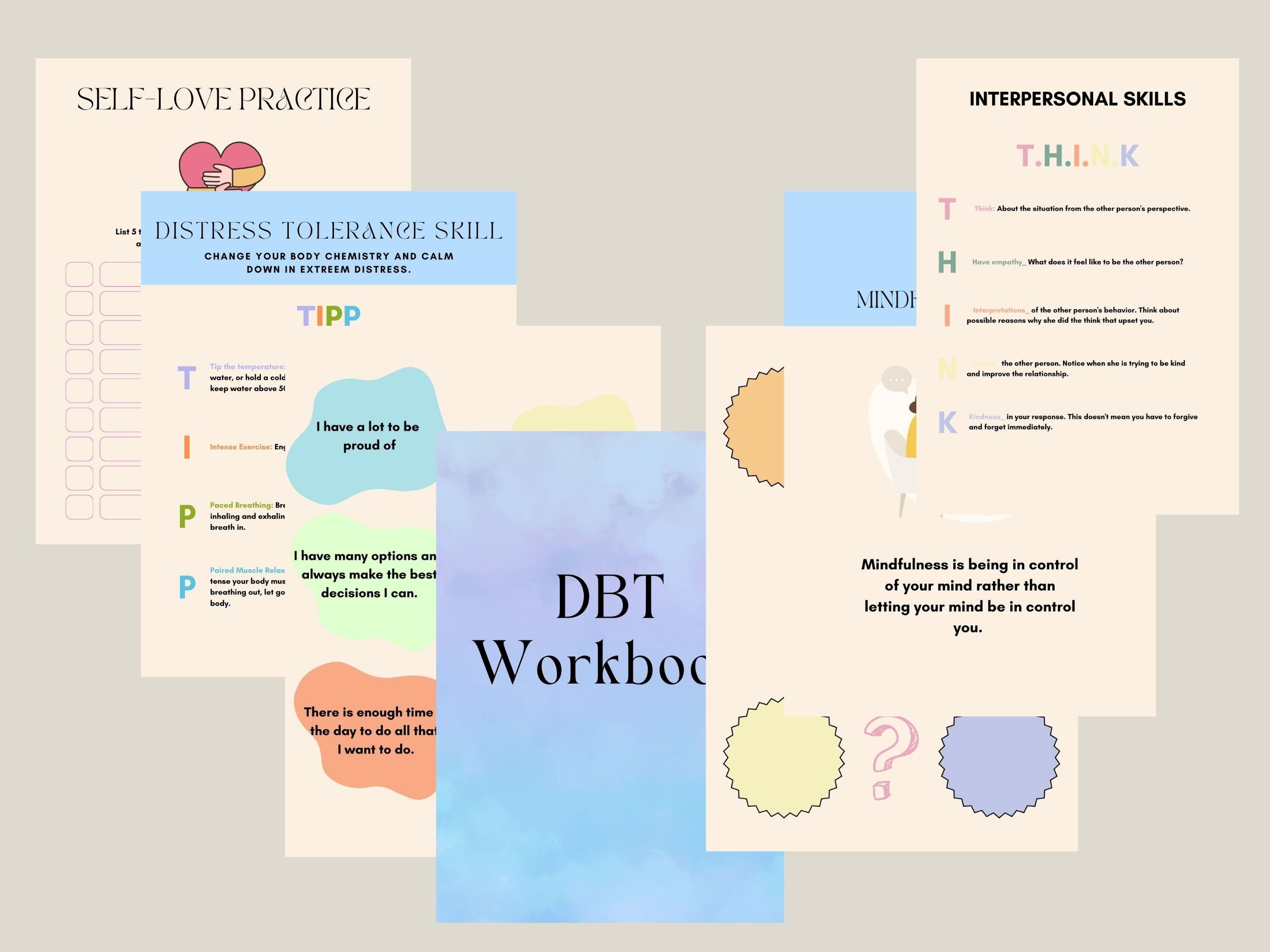 DBT Bundle, DBT Worksheets, DBT Cheat Sheet, Dbt Handout, Dbt Skills ...