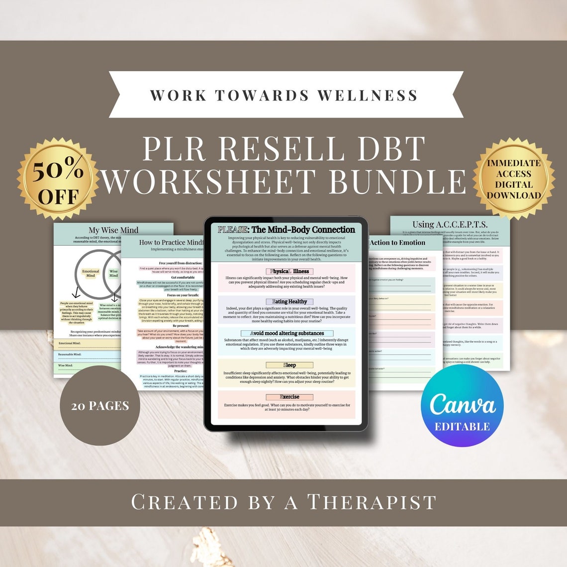 DBT Bundle, DBT Worksheets, DBT Cheat Sheet, Dbt Handout, Dbt Skills ...