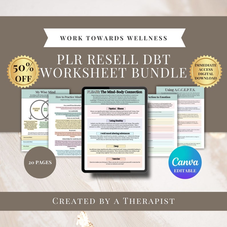 DBT Bundle, DBT Worksheets, DBT Cheat Sheet, Dbt Handout, Dbt Skills ...