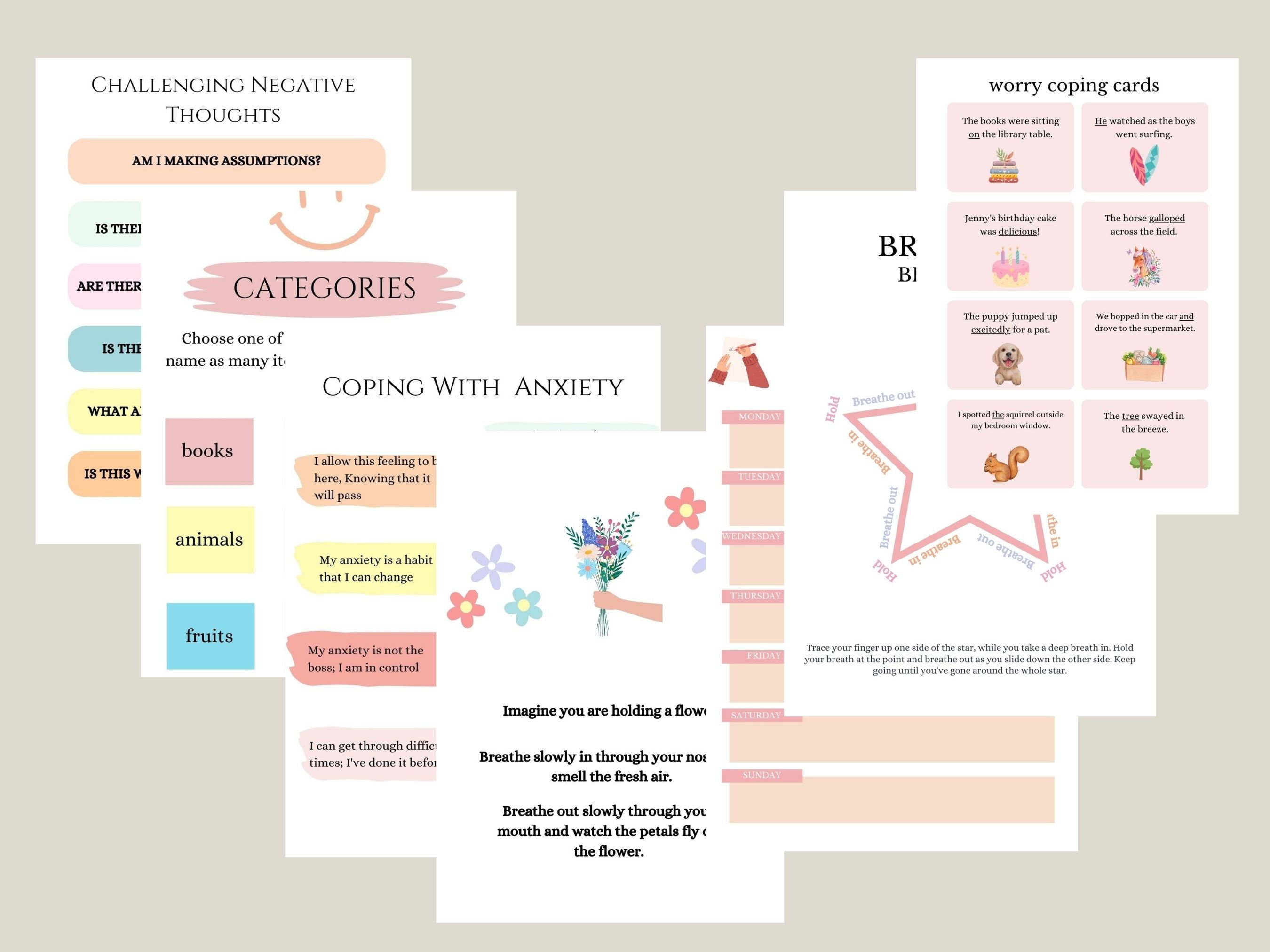 Therapy Worksheet Bundle, Psychology Resources,inner Critic, Boundaries,trauma,acceptance ...