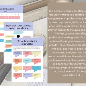 Therapy Worksheet Bundle, Psychology Resources,inner Critic, Boundaries,trauma,acceptance ...