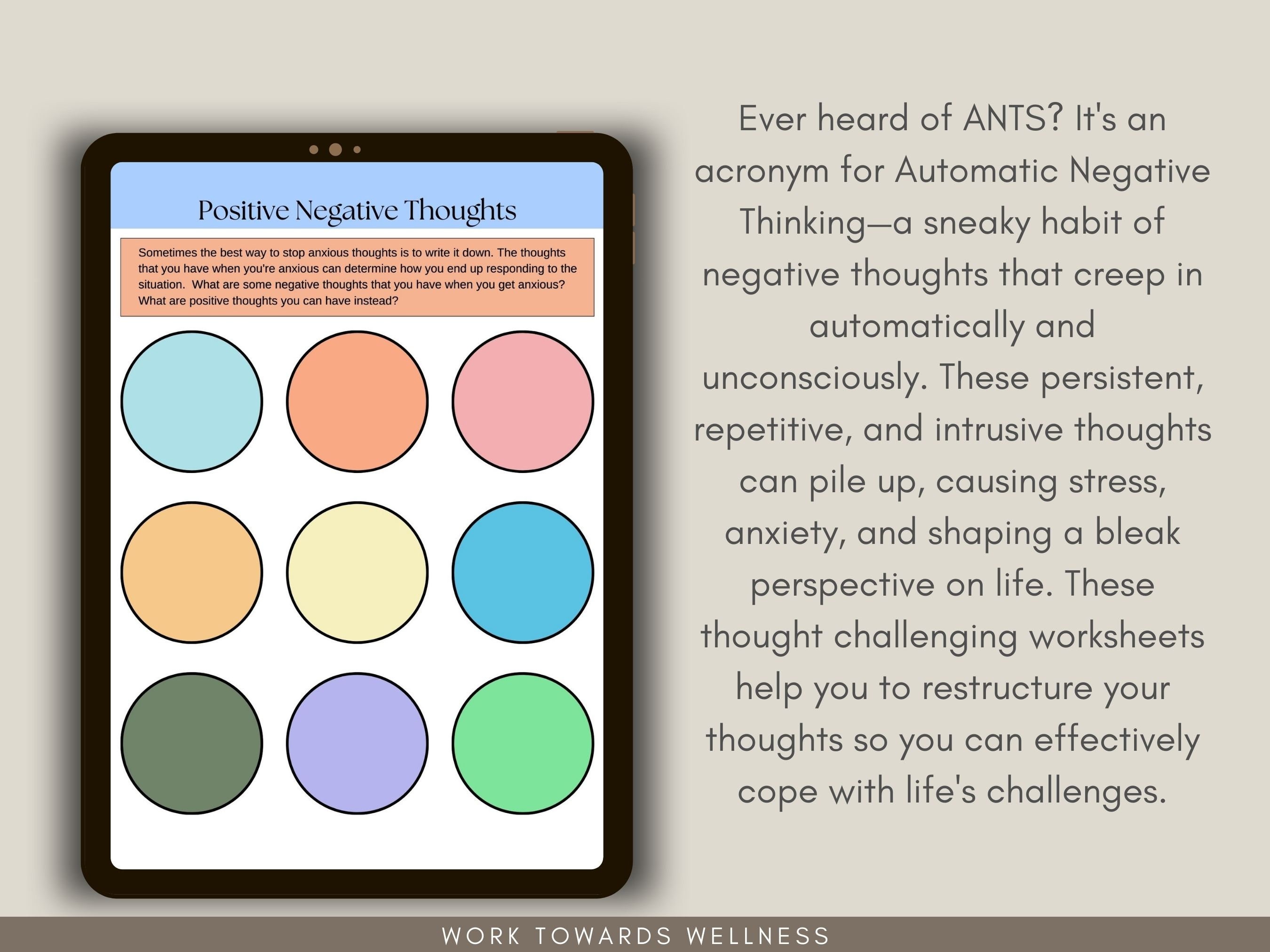 Thought Challenging Worksheets, CBT Therapy, Cognitive Behavioral ...