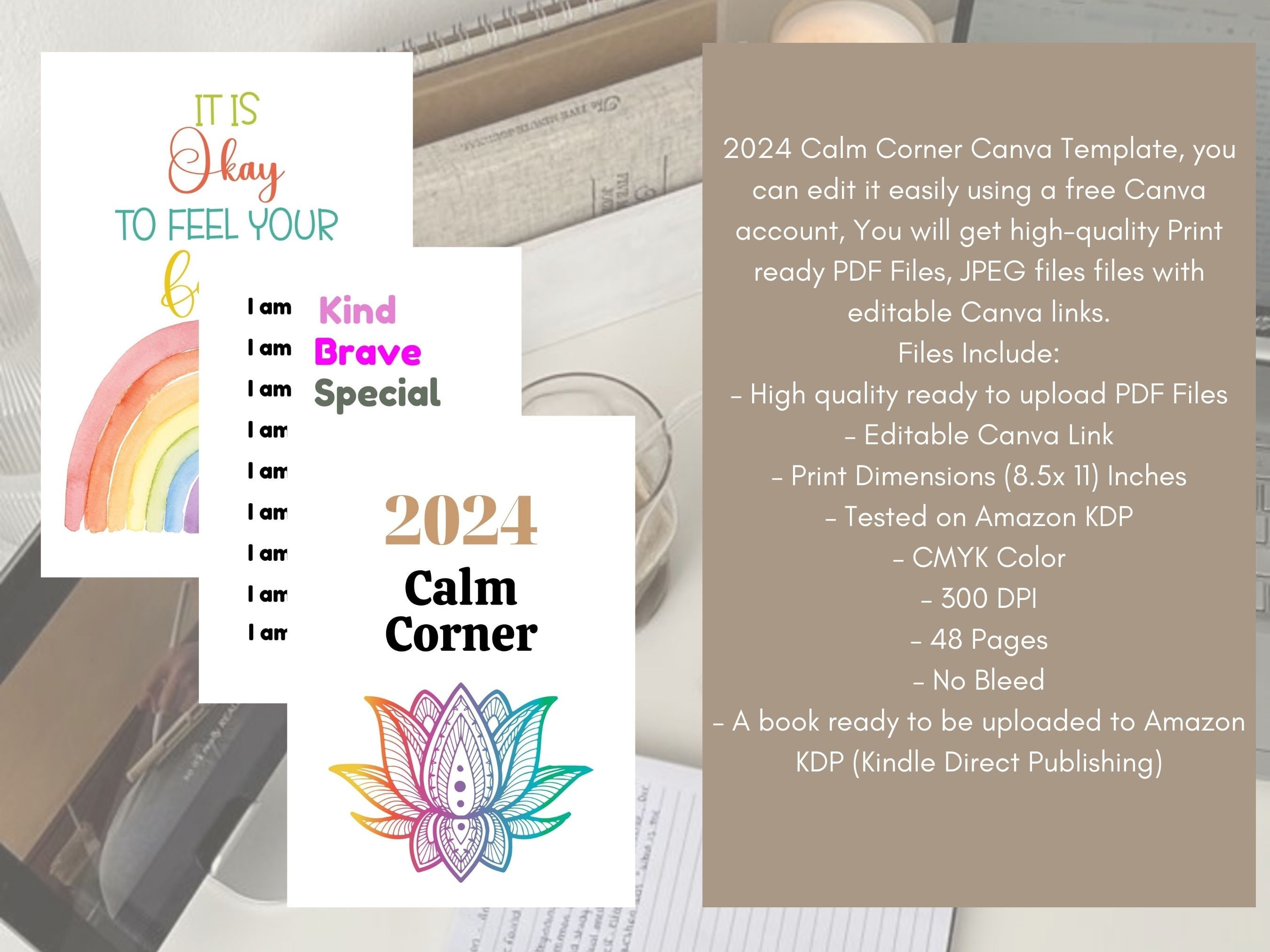 Calm Corner Self Regulation Canva Templates, Anxiety Coping Skill Cards ...
