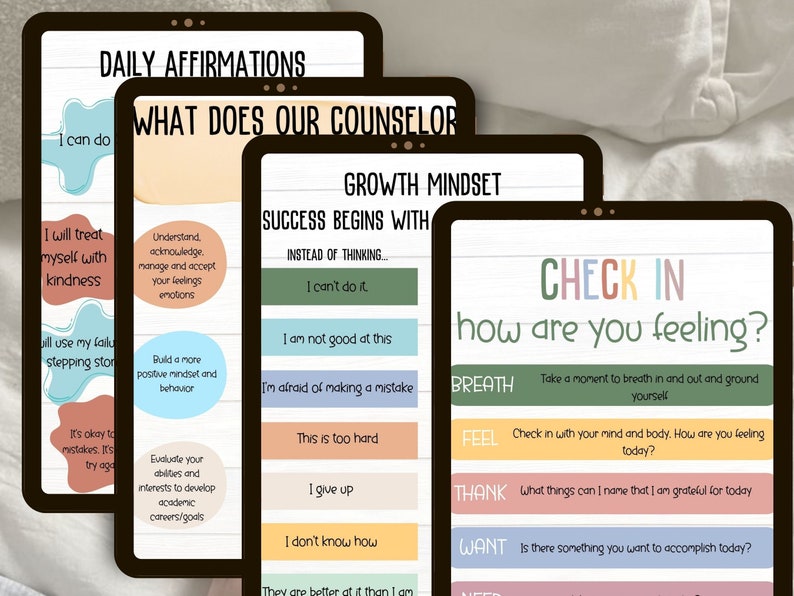 Anxiety and Depression Coping Skills Flashcards Canva Templates ...