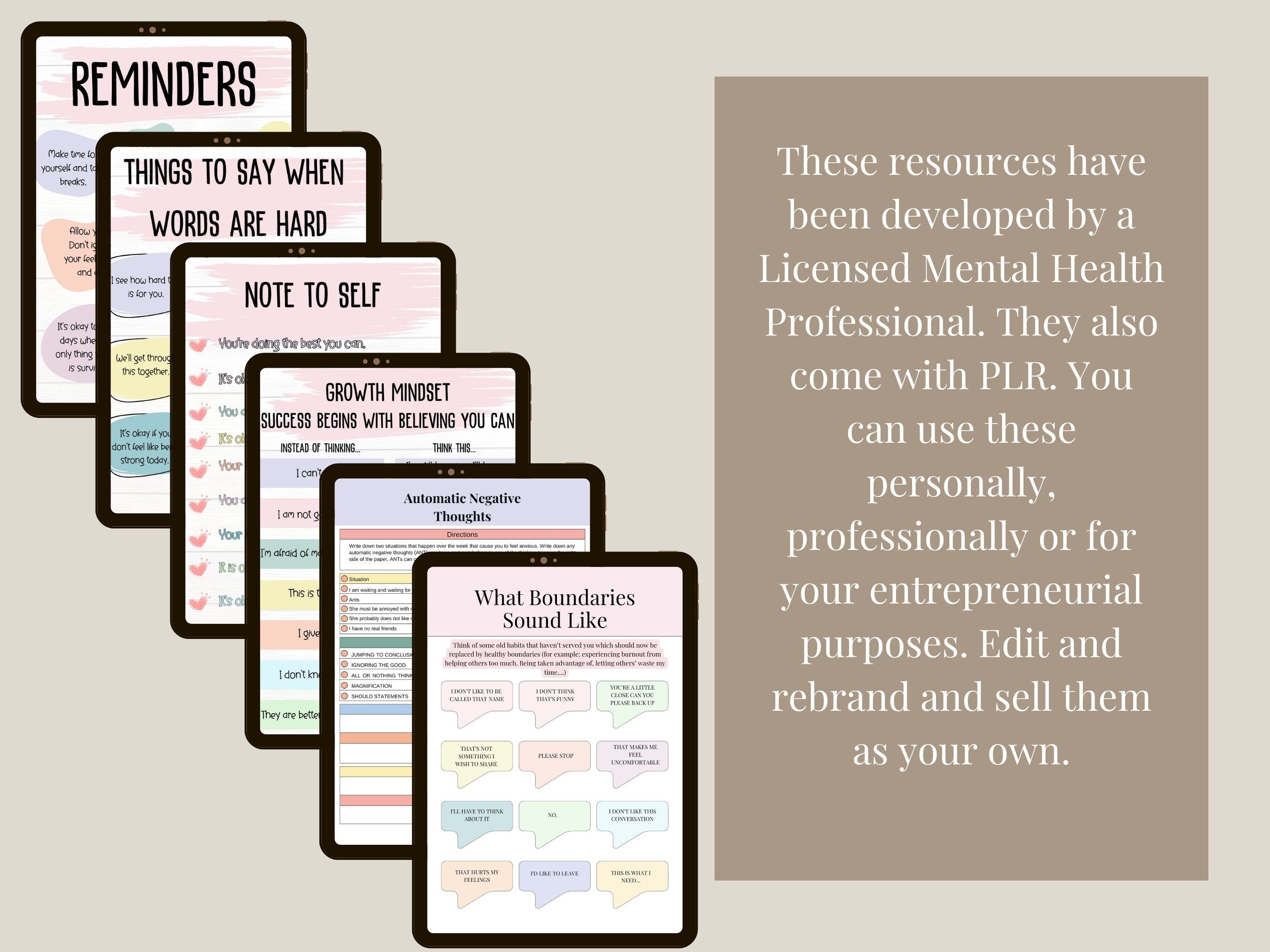 Teen Therapy Worksheet Bundle: Anxiety, Trauma, Self-esteem (PDF) - Etsy