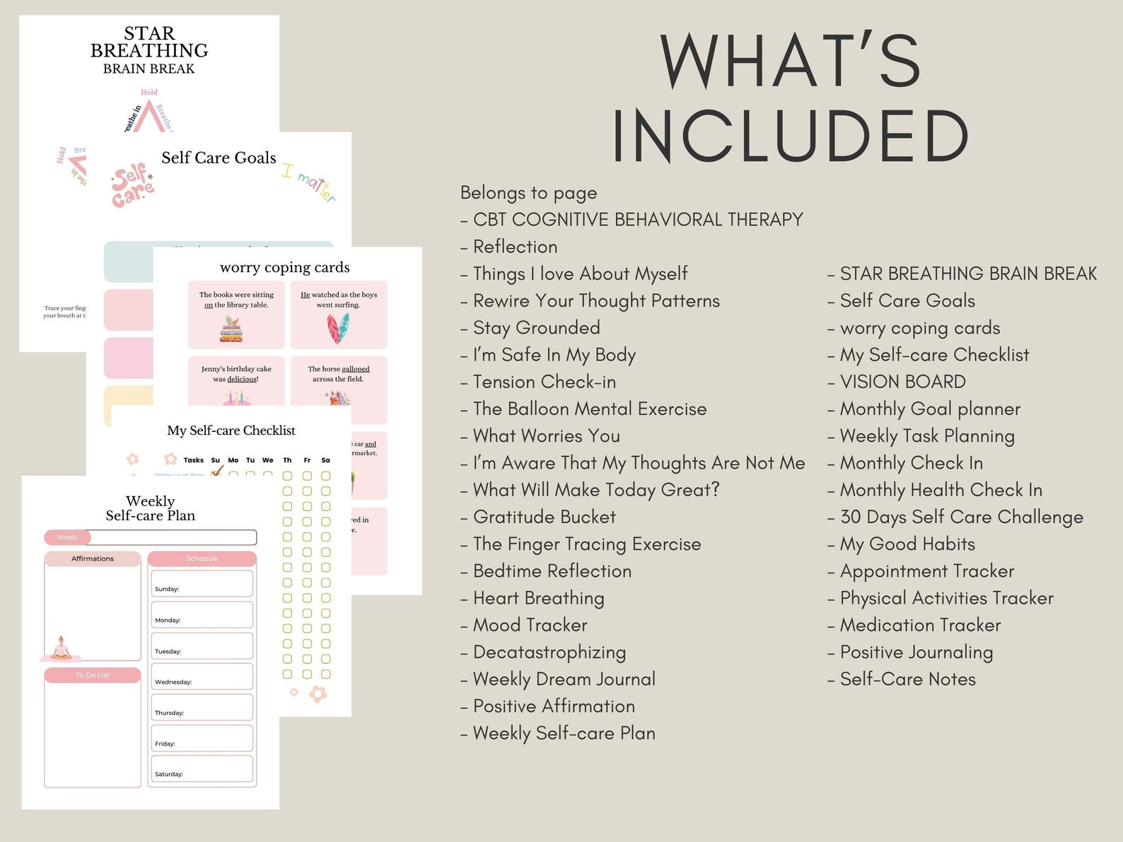 CBT Worksheets for Anxiety, CBT Interventions for Teens and Adults ...