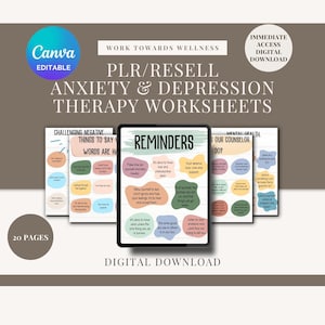 Anxiety and Depression Coping Skills Flashcards Canva Templates ...