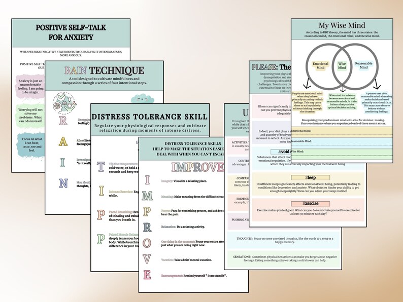 DBT Workbook Bundle: Emotional Regulation, Mindfulness Skills (canva ...