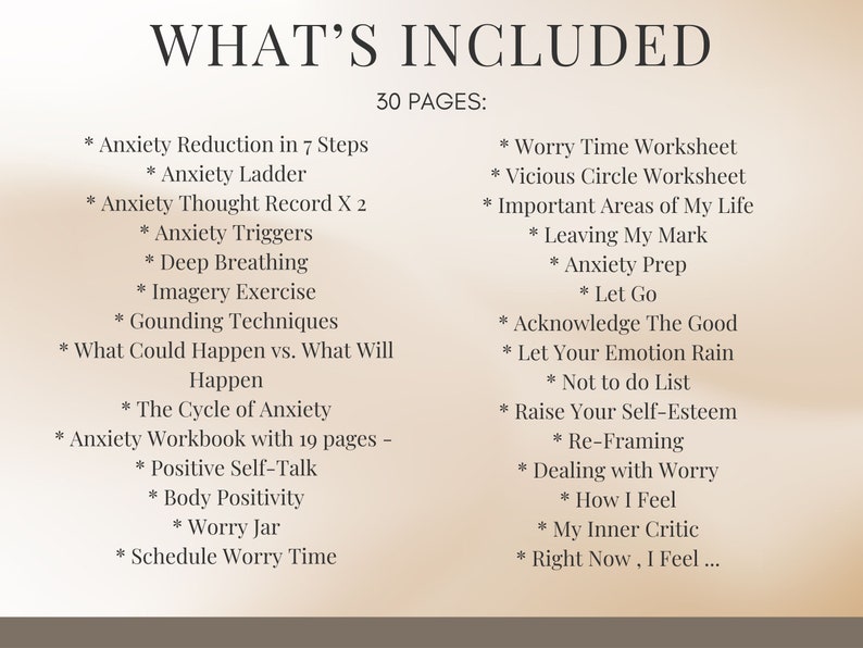 Therapy Worksheet Bundle,psychology Resources,anxiety Worksheets ...