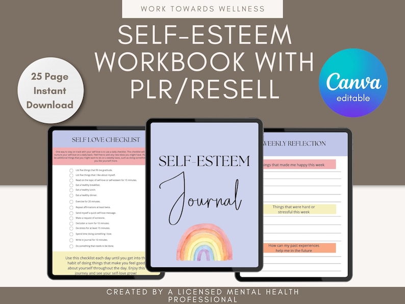 Self Esteem Worksheets, Therapy Resources, Therapy Worksheets ...