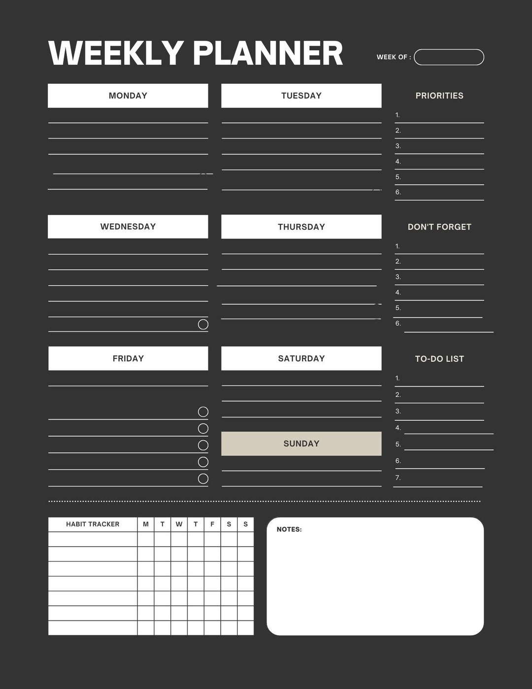 PDF Printable Planner Pack Life Planner Disability - Etsy