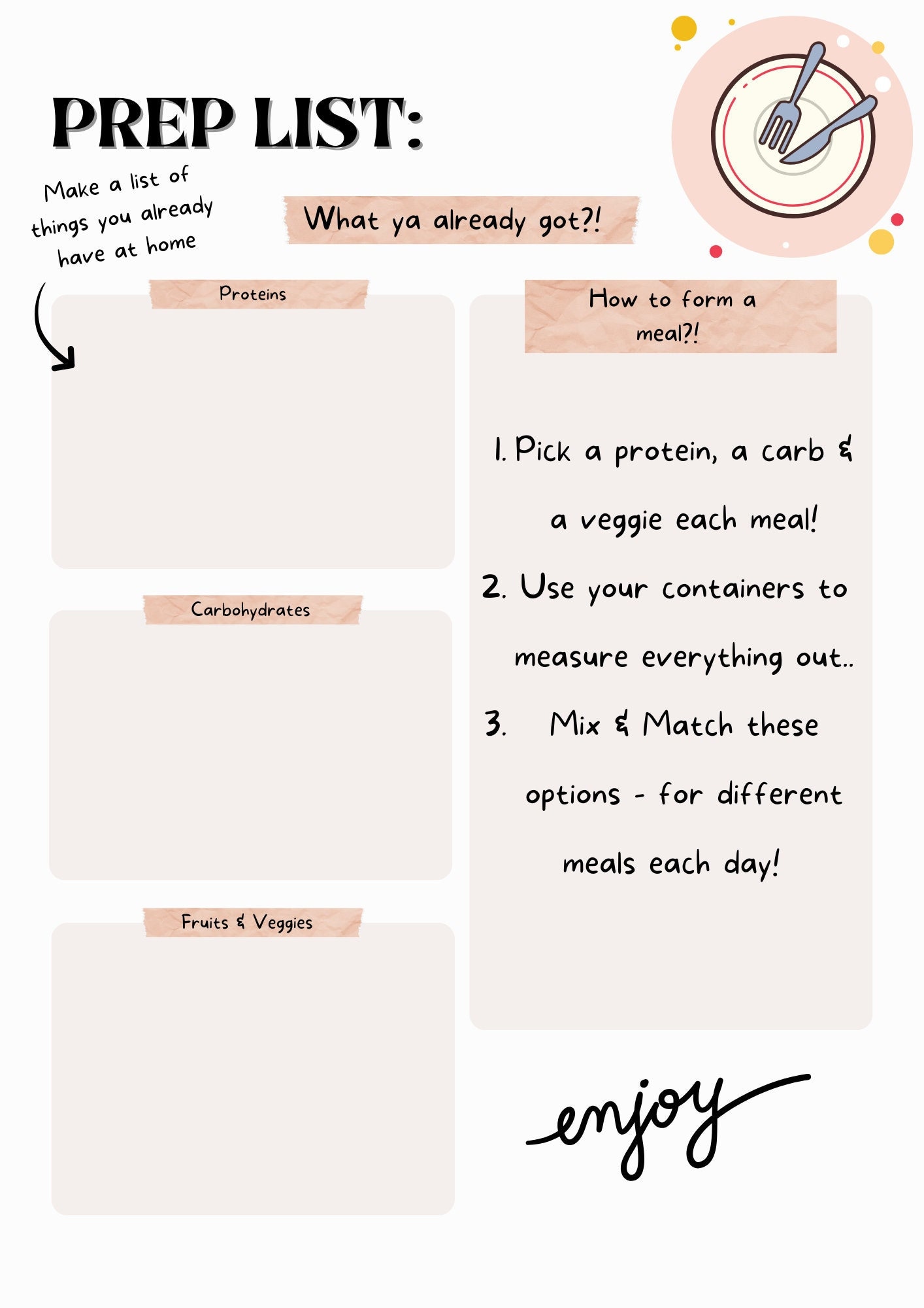 Portion Fix Meal Plan Guide - Etsy