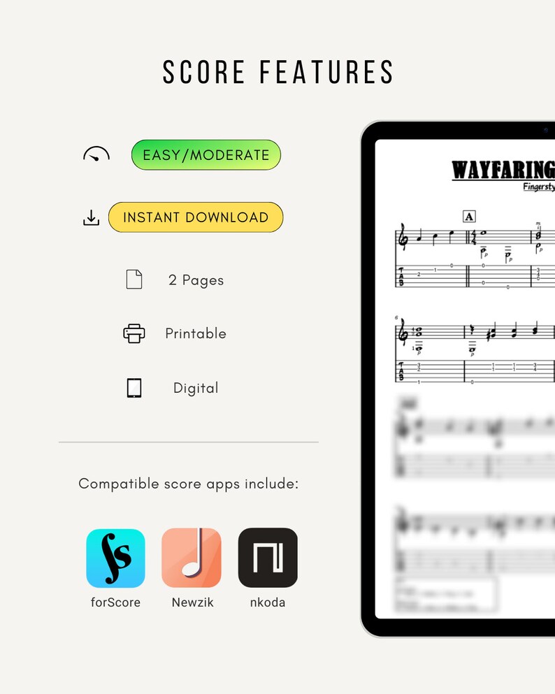 Wayfaring Stranger Fingerstyle Guitar - Folk Chords Sheet Music ...