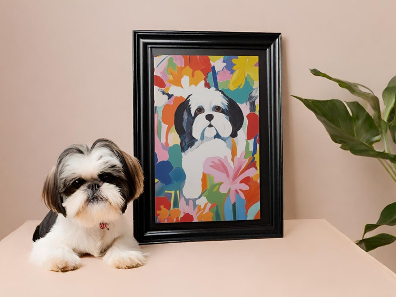 Personalised Shih Tzu Wall Art Print Home Decor, Aesthetic Wall Art ...
