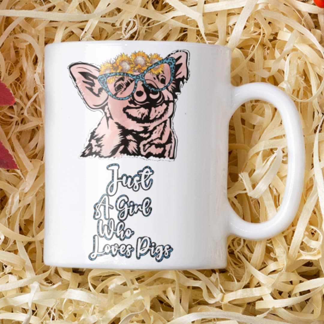 Pig Farmer Mug, Girls Who Love Pigs Mug, Pig Farmer Gift, Mug for ...