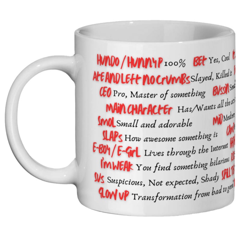 Gen-z Slang Mug, Gen-z Dictionary Gift, Mug for Boomers, Millennials ...