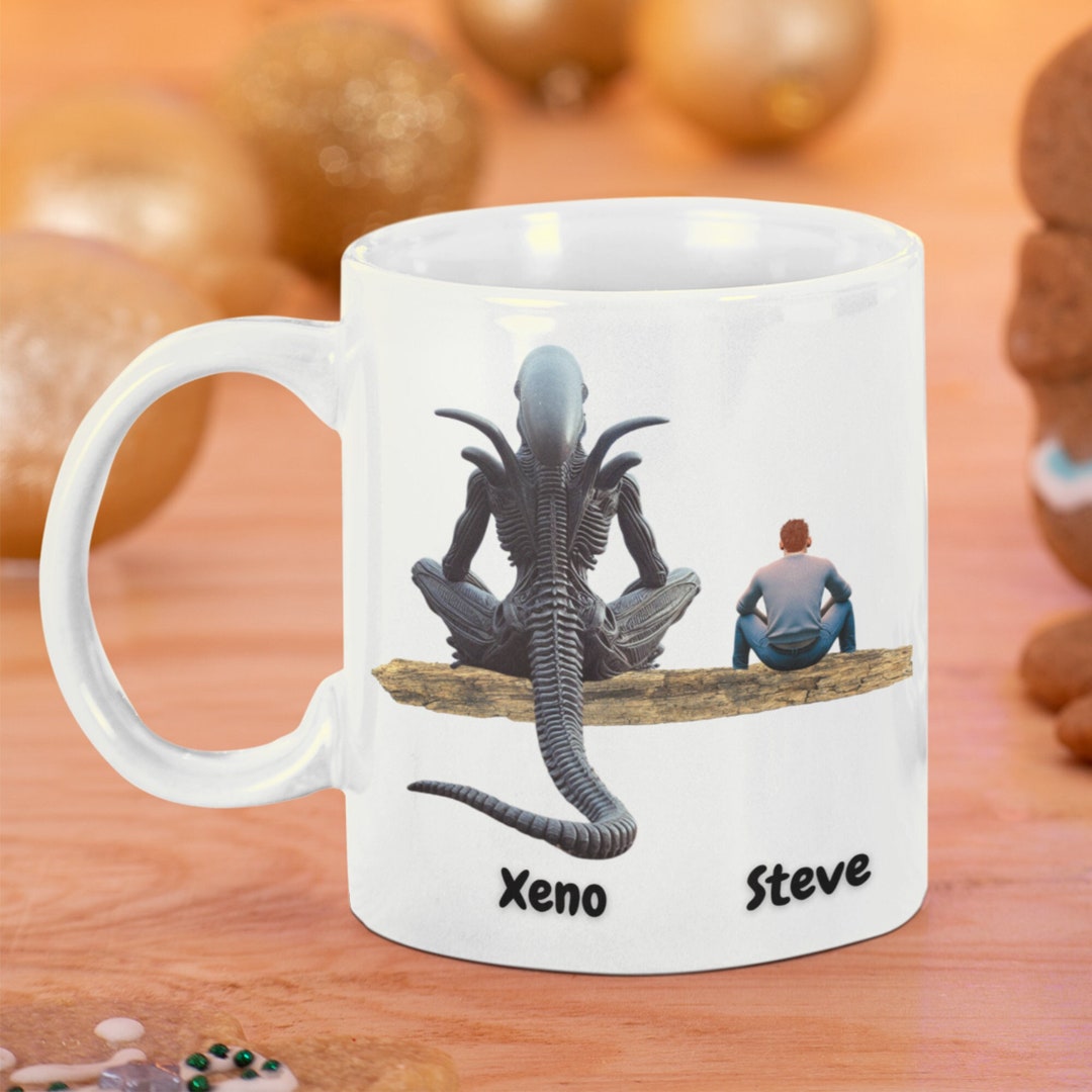 Personalised Xenomorph Dad Mug, Custom Alien Fans Coffee Cup, Customise ...