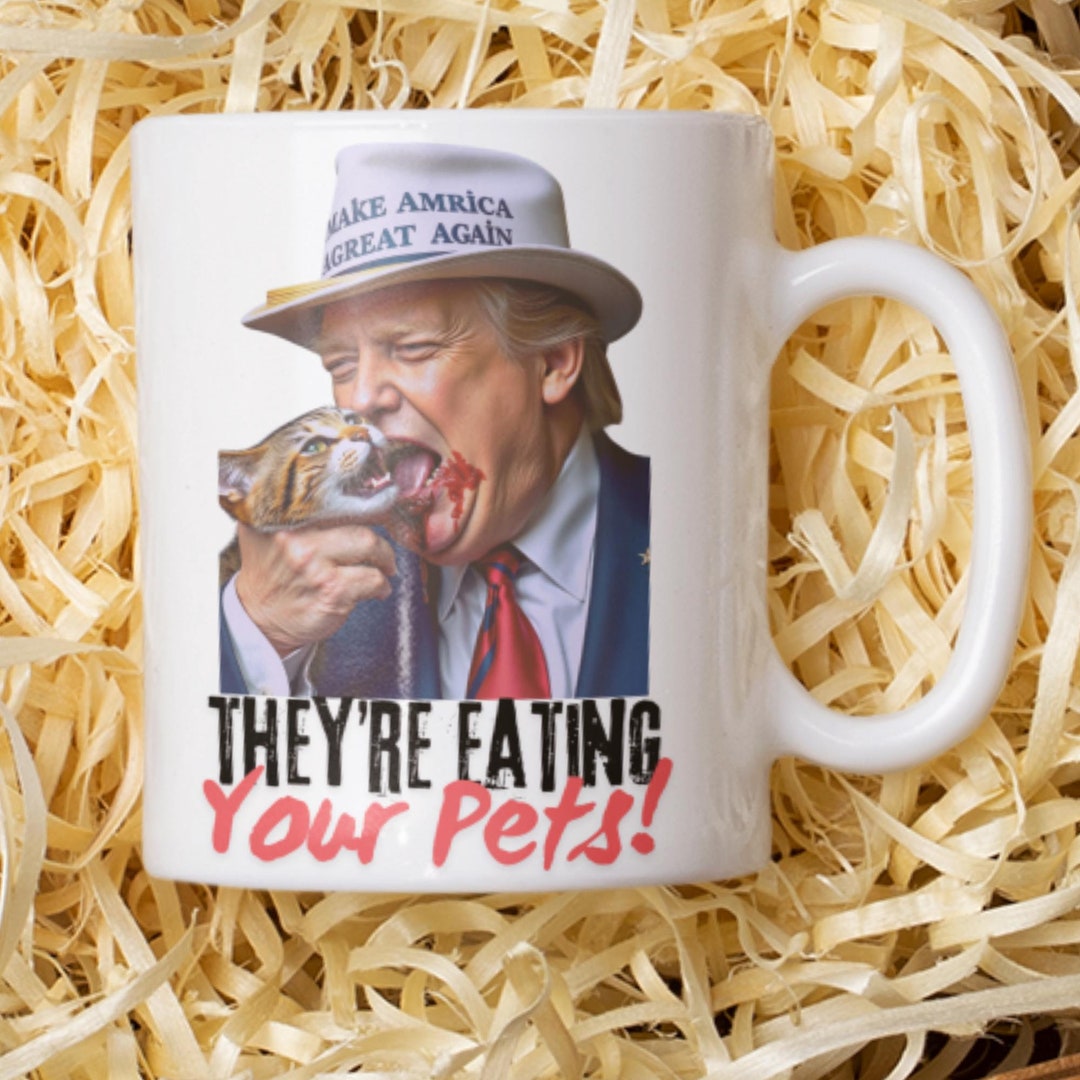 Donald Trump Mug, Save Our Pets Trump 2024, Funny Political Cat Lover ...