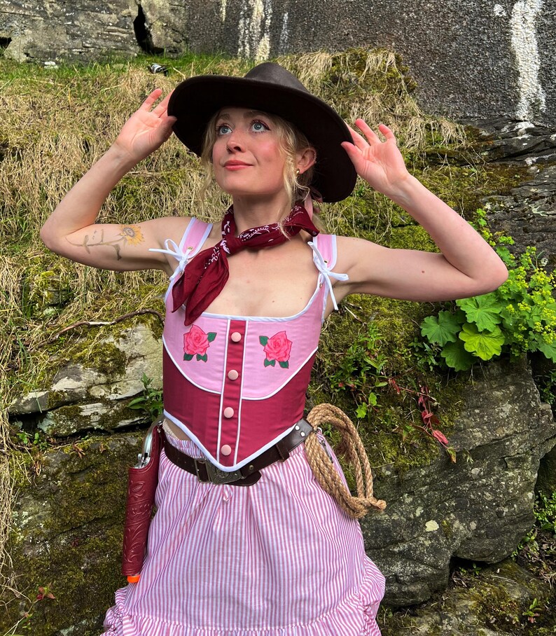 Western Shirt Corset | Cowgirl Cowboy Corset | Handmade - Etsy