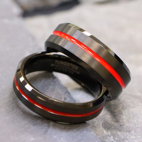 Firefighter Wedding Ring - Etsy